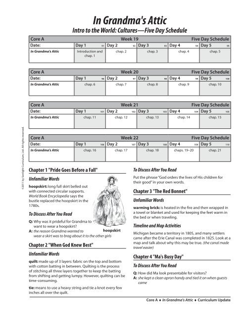 Grandmas Attic - 5 Day (2011).pdf - Sonlight Curriculum