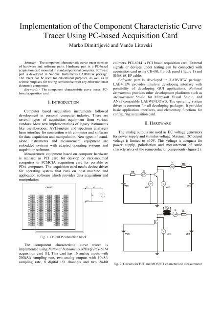 Implementation of Component Characteristic Curve Tracer ... - LEDA