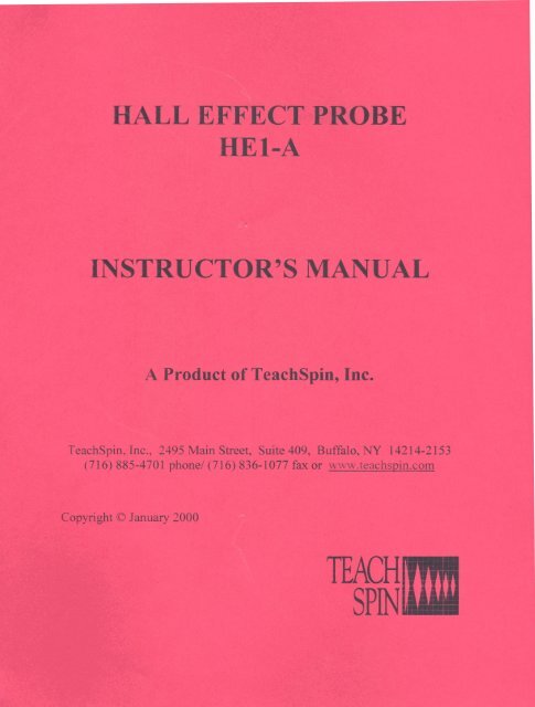 HALL EFFECT PROBE
