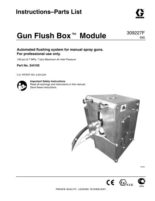 309227F Gun Flush Box, Instructions-Parts Manual ... - Graco Inc.