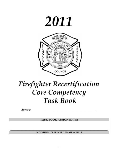 Core Competency Task Book - 2011 - GFSTC Online