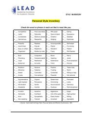 Personal Style Inventory