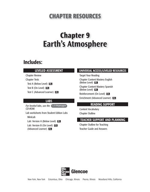 Earth s Atmosphere Grade 6 Chapter 9 Peary Middle School