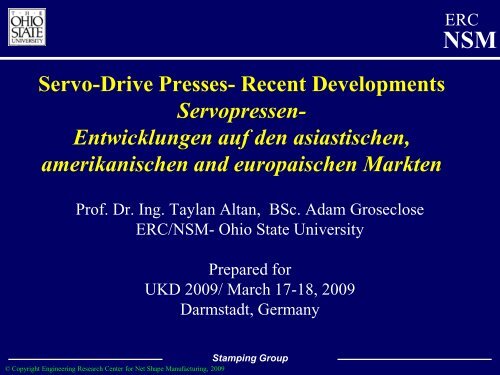 NSM - Net Shape Manufacturing