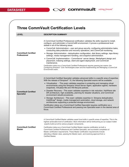 Three CommVault