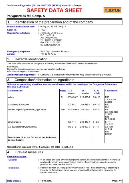 Polyguard 85 ME Comp. A - Jotun