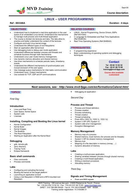 Training Linux User Programming