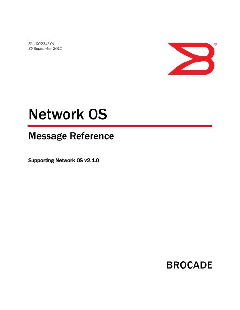 Network OS Message Reference, v2.1