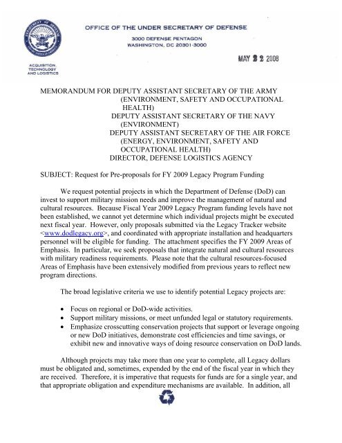 memorandum for deputy assistant secretary of the army