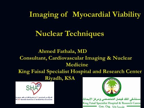 Imaging of Myocardial Viability Nuclear Techniques - RM Solutions