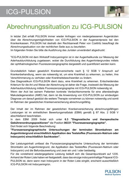 ICG-PULSION - PULSION Medical Systems SE