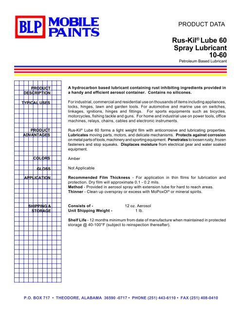 PDS - BLP Mobile Paints