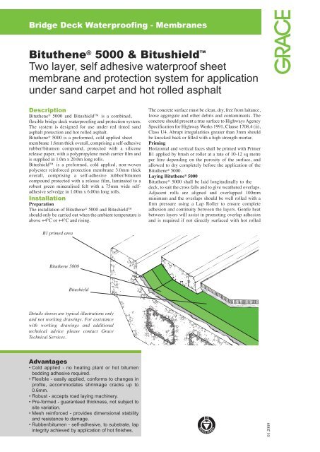 BitutheneÂ® 5000 & Bitushieldâ ¢ Two layer, self adhesive waterproof ...
