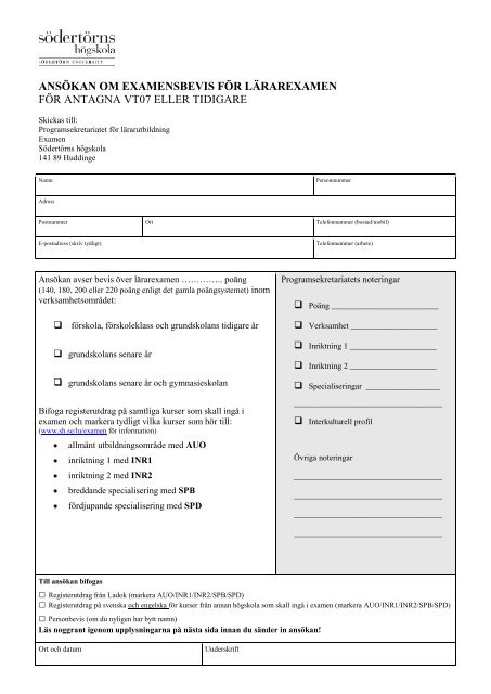 Examensbevis