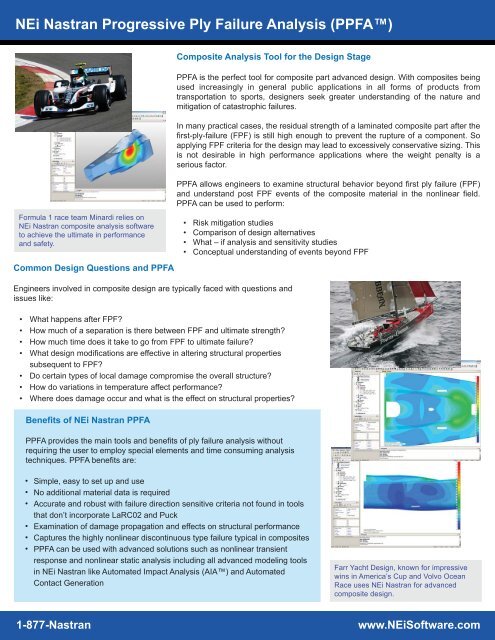 NEi Nastran Progressive Ply Failure Analysis (PPFA™) - NEi Software
