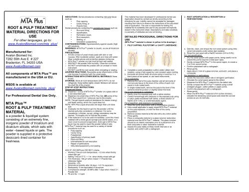 Instruction For Use - Prevest Denpro Limited