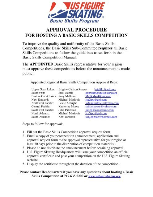 Basic Skills Competition Approval Request Form - US Figure Skating