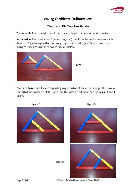 Leaving Certificate Ordinary Level Theorem 13 ... - Project Maths