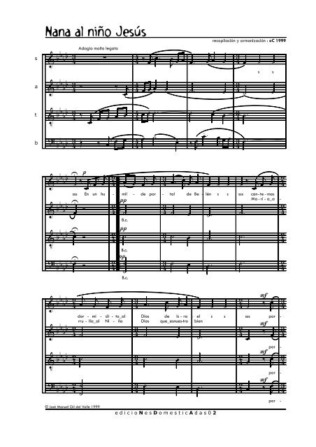 Nana al niño Jesús