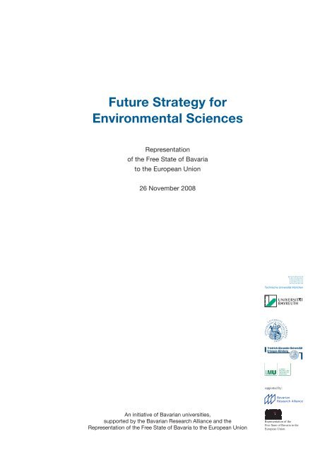 Future Strategy for Environmental Sciences - Bavarian Research for ...