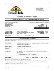 MSDS - Union Ink Company