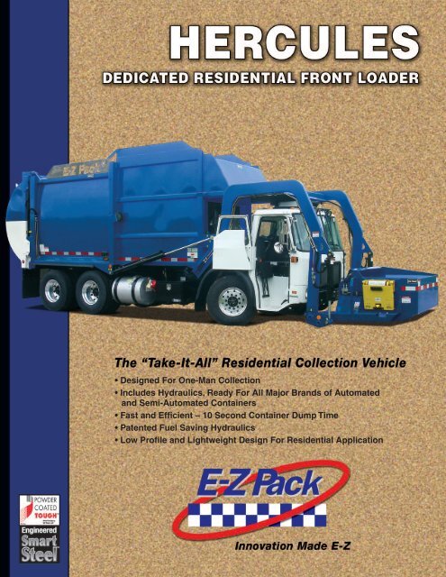Hercules Dedicated Residential Front Loader - EZ Pack Trucks