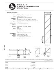 FIRE DAMPER SIZE CHART - NCA Manufacturing