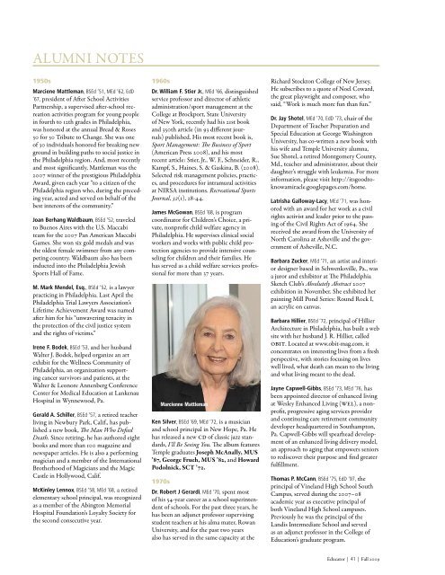 ALUMNI NOTES - Temple University