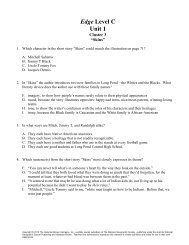 Text Structure - Division of Language Arts/Reading