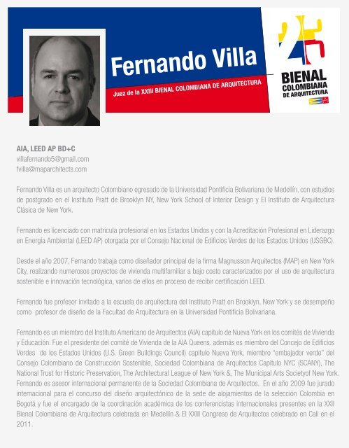 Fernando Villa - Sociedad Colombiana de Arquitectos