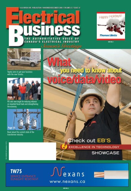 NovDec 2006.pdf - Electrical Business Magazine