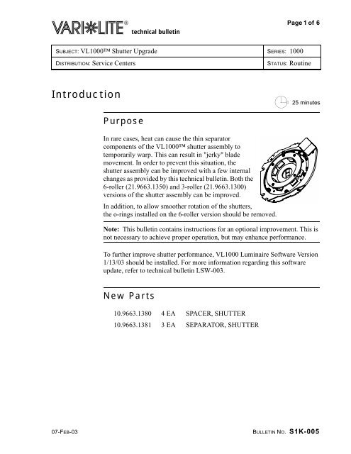 Introduction - Vari-Lite