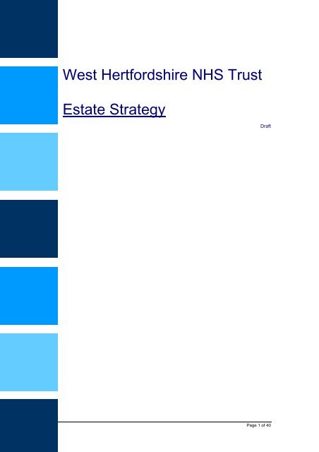 West Hertfordshire NHS Trust Estate Strategy