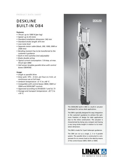 desKLINe buILt-IN db4 - Linak