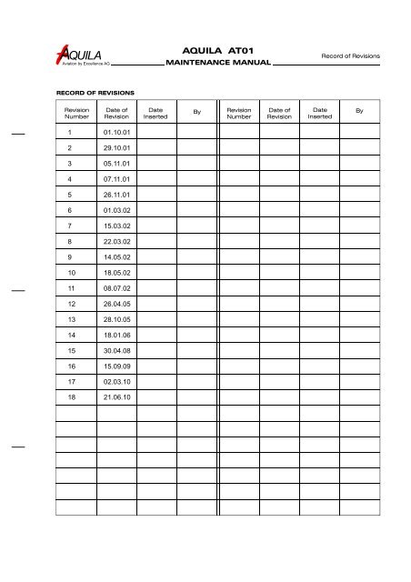 AQUILA AT01 - AQUILA Aviation