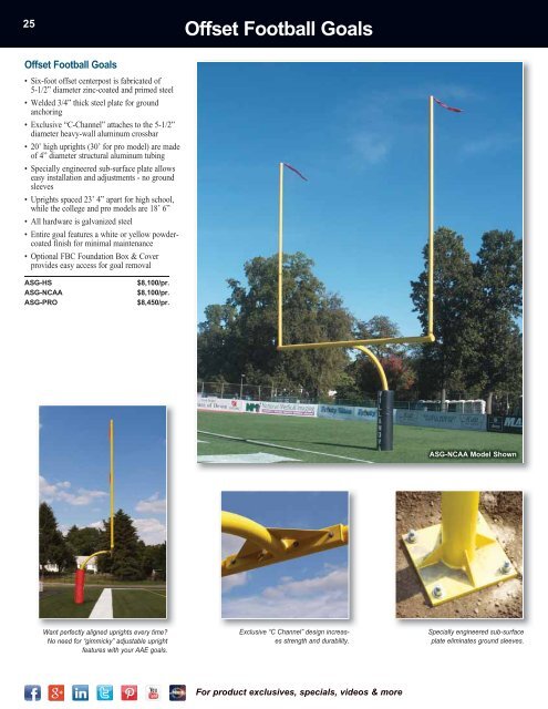 Offset Football Goals - Track and Field Equipment