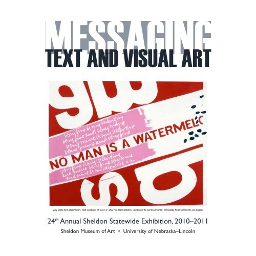 TEXT AND VISUAL ART - Sheldon Museum of Art