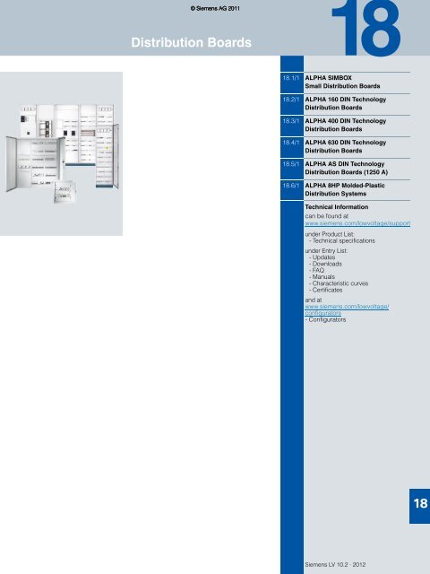 ALPHA 400 DIN Technology Distribution Boards - Siemens