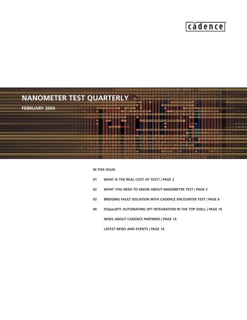 NANOMETER TEST QUARTERLY - Cadence