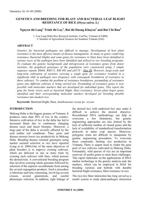 Nguyen thi Lang Trinh thi Luy - Viện lúa Đồng Bằng Sông Cửu Long