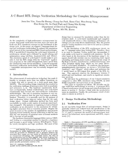 A C-based RTL Design Verification Methodology For Complex ...