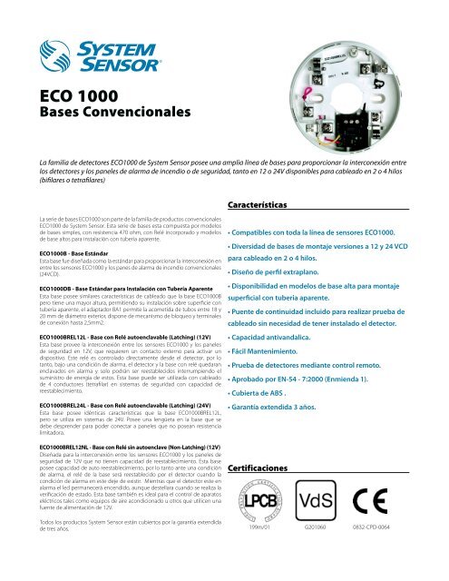 BASES ECO1000 - System Sensor Canada