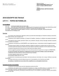 DEVIS DESCRIPTIF DES TRAVAUX LOT NÂ° 2 MACONNERIE