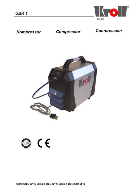Kompressor Compressor Compresseur UBK 1