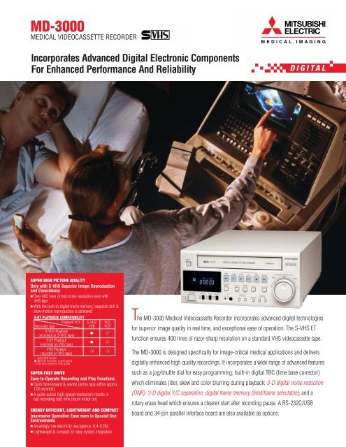 mitsubishi hs-md3000u series - Hatch Medical Products