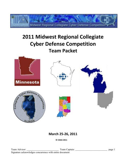 Sample Team Packet (PDF) - Cssia.com