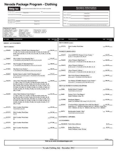 Nevada Package Program - Access Securepak
