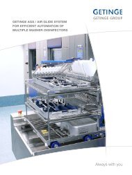 GETINGE CLEAN SINK DOSING - Getinge Infection Control