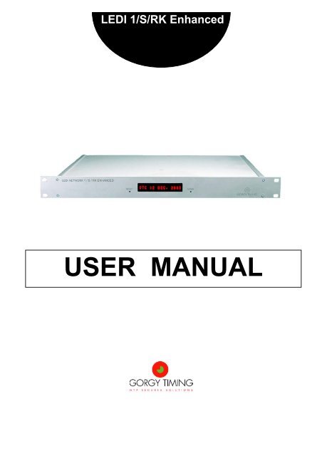 USER MANUAL - Gorgy Timing
