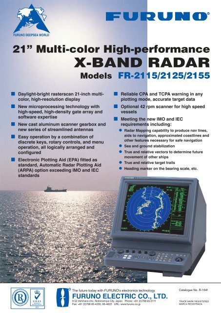 21 Multi-color High-performance X-BAND RADAR - Furuno